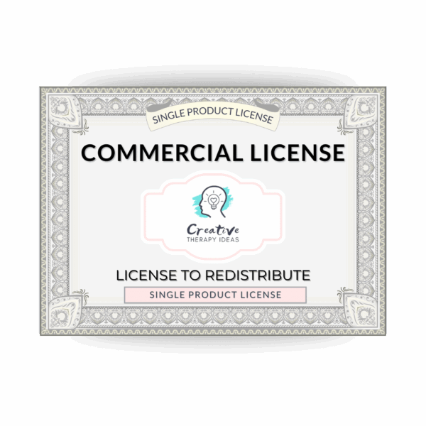 Single Product Commercial Use License - Creative Therapy Ideas