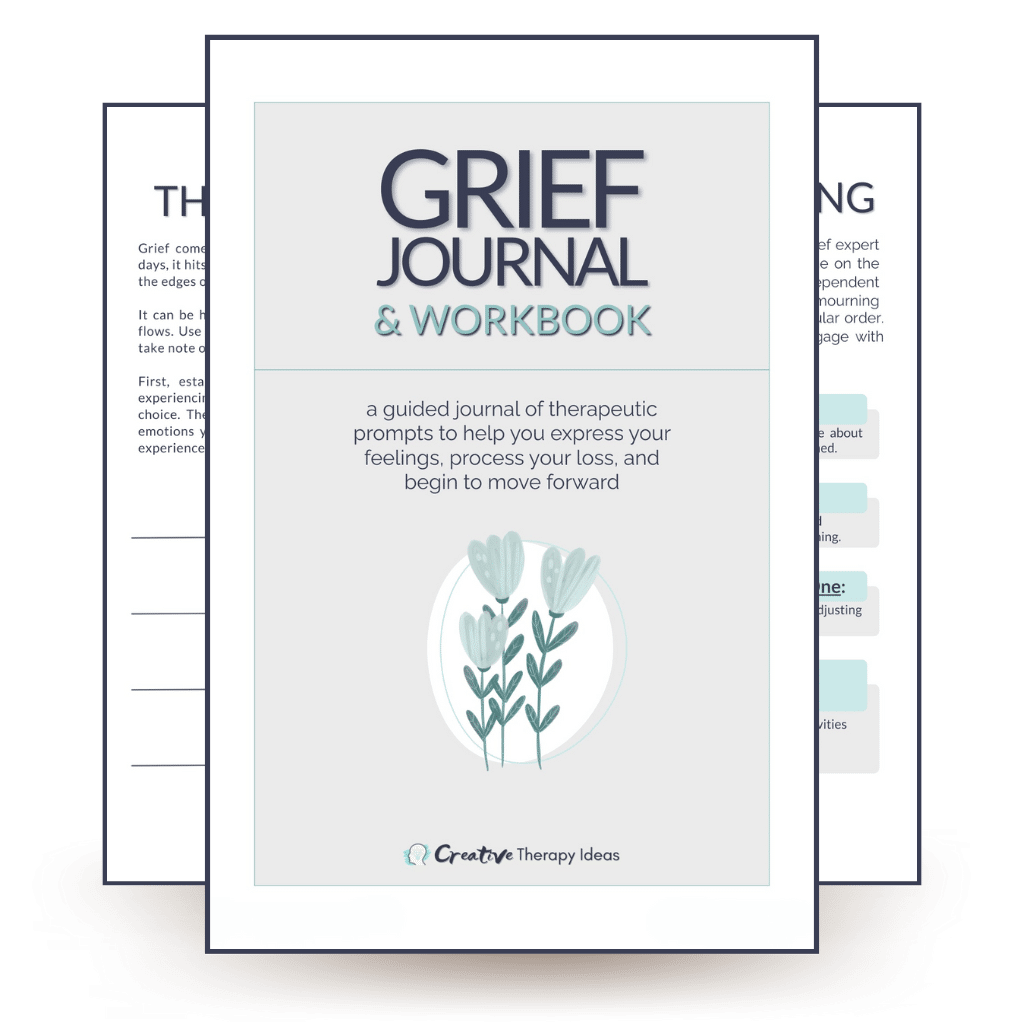 Grief Journal and Workbook: 50-Page PDF - Creative Therapy Ideas
